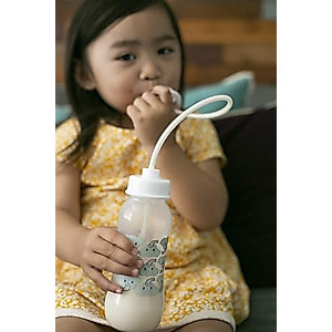 Hands-Free Baby Bottle - Anti-Colic Self Feeding Baby Bottle System 4 oz (2 Pack - Elephant)