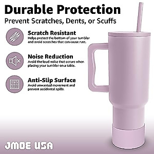 Jmoe USA 3-Pack Boot Sleeve Covers for Simple Modern 40oz & 30oz Trek Tumbler With Handle | Travel Mug | Protects Against Dents & Scratches | Fits Summit Bottles | Soft Silicone (Lavender Mist)
