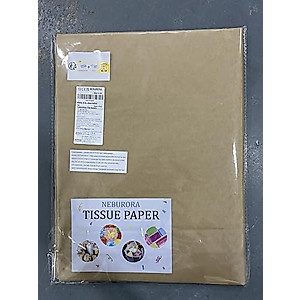 NEBURORA 120 Sheets Kraft Tissue Paper 14 x 20 Inches Brown Wrapping Tissue Paper Bulk Kraft Wrap Paper Sheets for Gift Bags Packaging Floral Filler Crafts Birthday Christmas Halloween Decor(Kraft)