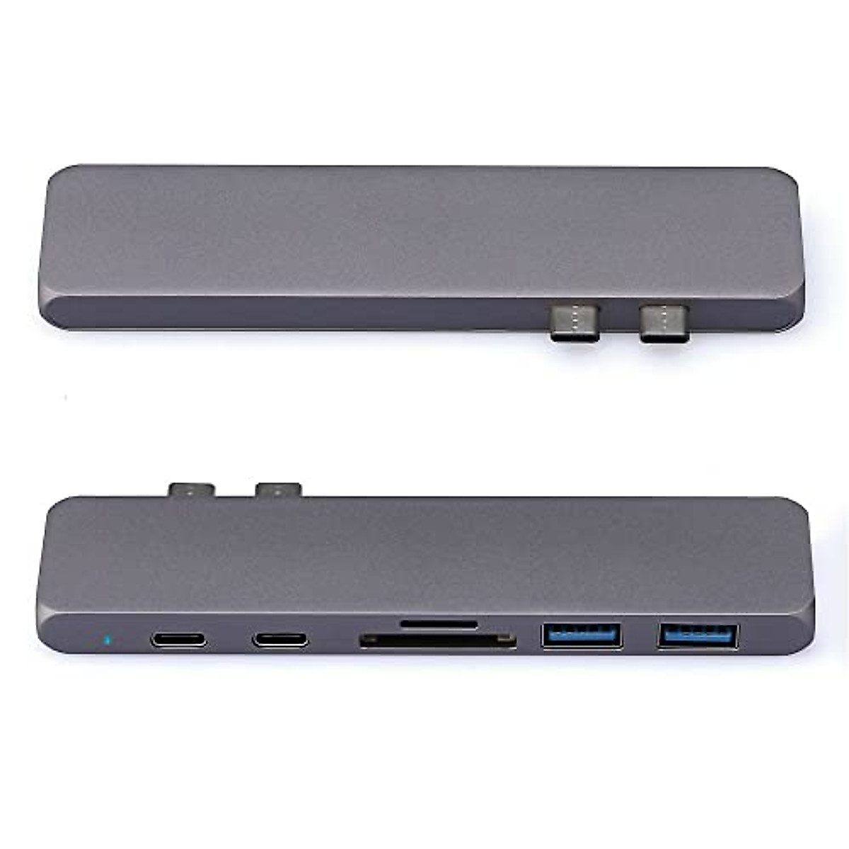 MMOBIEL USB C Hub Type C Hub Adapter Compatible with MacBook Pro/Air, iMac, Mac Mini/iPhone 15- TF/SD Card Reader, 2X USB 3.0 Ports, 4K HDMI Output, 2X USB C Data Slot - 7 Ports