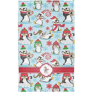 RNK Shops Christmas Penguins Finger Tip Towel - Full Print (Personalized)