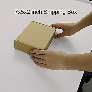 PHAREGE 7x5x2 inch Shipping Boxes 25 Pack, Brown Corrugated Cardboard Mailer Boxes, Small Mailing Boxes for Packaging Small Business