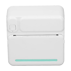 ZIZEV Portable Thermal Printer, Mini Multifunctional Thermal Printer, Rechargeable, 200dpi Resolution, for Photo (White Green)