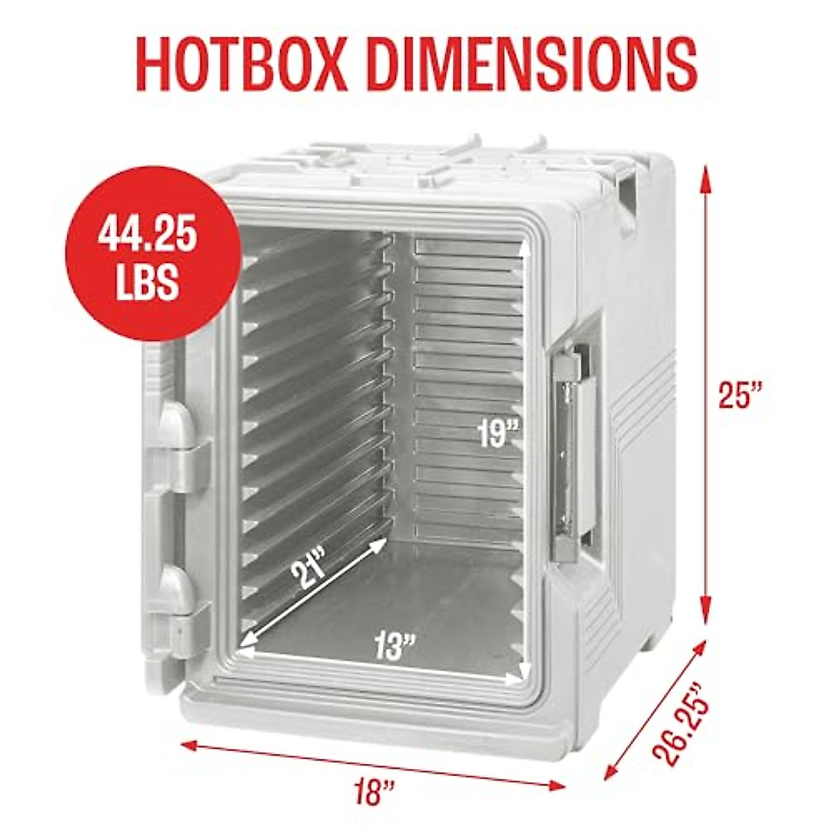 CAMBRO Insulated Food Pan Carrier - Hotbox for Catering & Transport - UPCS400 Series (Speckled Gray)