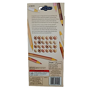 Crayola - Colors of the World Bundle - 24 Crayons + 24 Pencil Crayons + 48 pg Coloring Book - Great for kids of all ages.