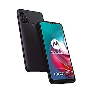 Moto G30 (128GB, 6GB) 6.5" Dual SIM GSM Unlocked 4G LTE, International Model XT2129-2 (Dark Pearl)