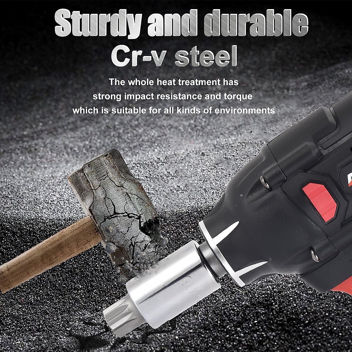 AOBEN 15 PCS XZN Triple Square Spline Bit Socket Set, S2 Alloy Steel Bits with Cr-V Steel Socket, M4-M18, Includes Socket Adapters