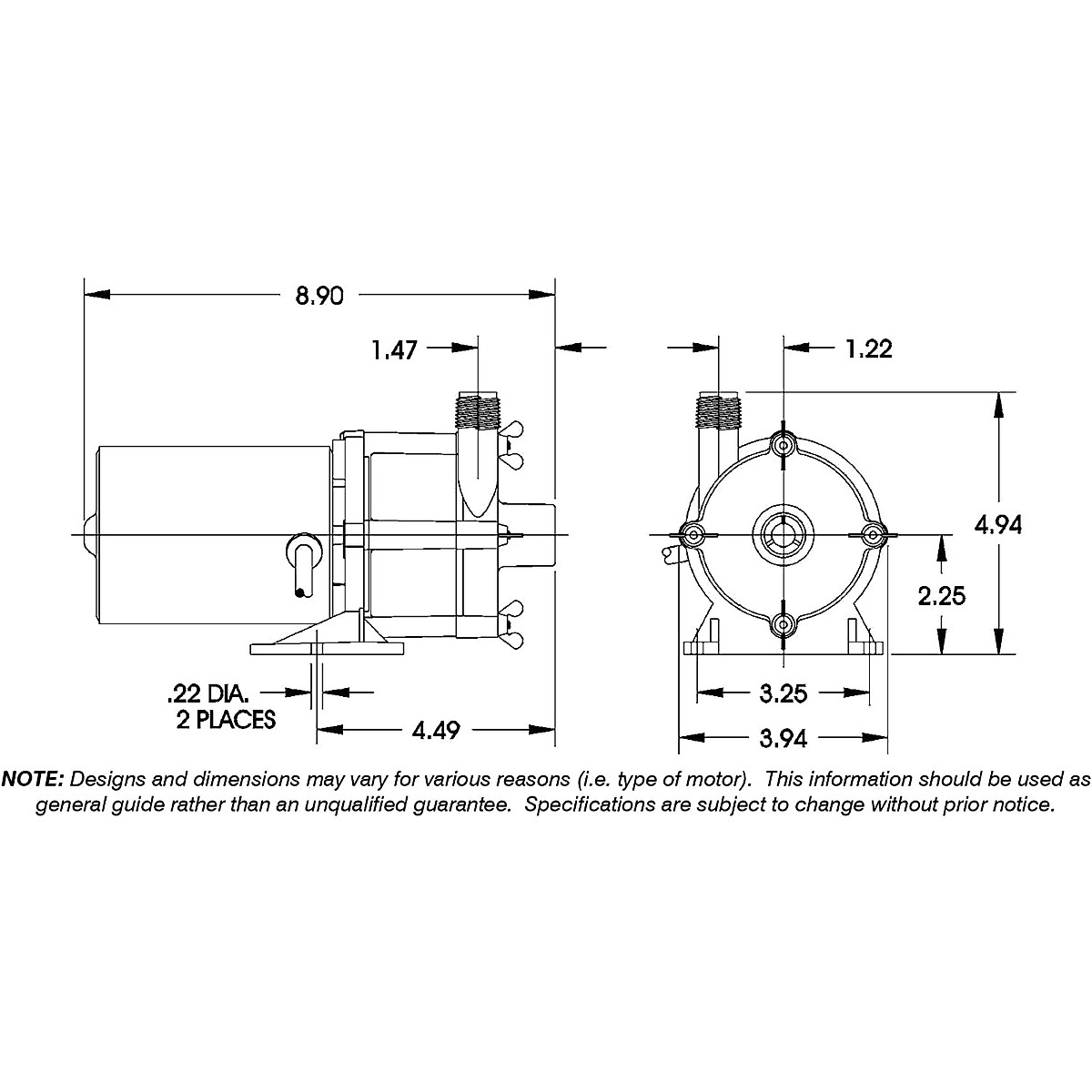 Little Giant 115 Volt, 1/25 HP, 510 GPH 2-MD-SC Non-Submersible Semi-Corrosive Chemical Magnetic Drive Pump, 6-Foot Cord with Plug, Black/White, 580503