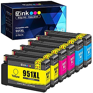E-Z Ink (TM Compatible Ink Cartridge Replacement for HP 950XL 951XL 950 XL 951 XL to use with OfficeJet Pro 8610 8600 8615 8620 8625 8100 276dw 251dw (2 Cyan, 2 Magenta, 2 Yellow, 6 Pack)