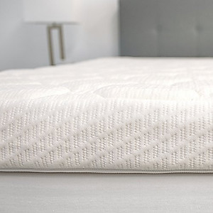 BioPEDIC Hybrid Micro Coil and Memory Foam Mattress Topper, Twin, White