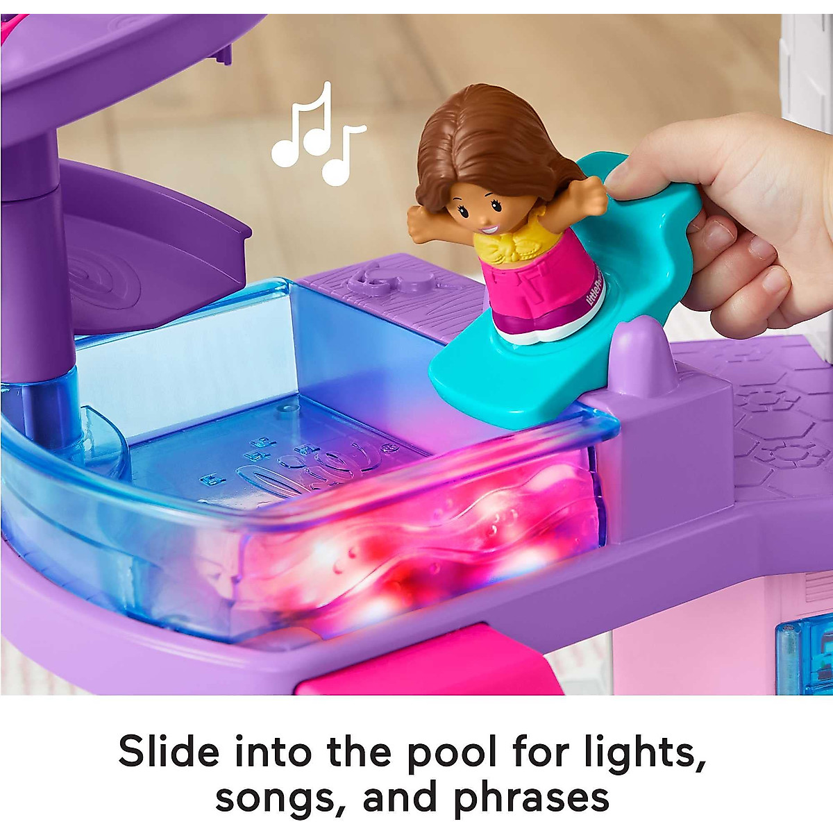 Fisher-Price Little People Barbie Toddler Toy Little DreamHouse Playset with Music Lights & Figures for Pretend Play Kids Ages 18+ Months​