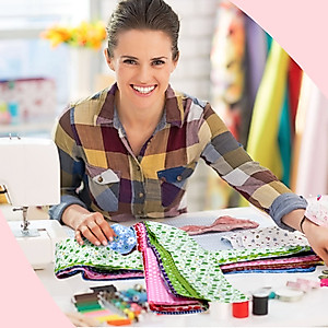 Moukeren 100 Pcs Floral Fabric Quilting Strips Colorful Cotton Fabric Patchwork Fabric Roll up 2.55 Inch Precut Plain Weave Fabric for DIY Craft Sewing(Stripe)