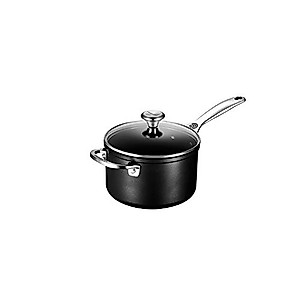Le Creuset Toughened Nonstick PRO Saucepan With Glass Lid, 3 qt.