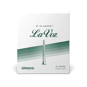 D'Addario La Voz Bb Clarinet Reeds, Strength Medium-Soft, 10-pack - RCC10MS