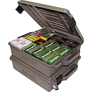 MTM ACR5-72 ACR5 Ammo Crate Utility Box, Brown, Medium&MTM ACR4-18 Ammo Crate Utility Box,Green,Medium