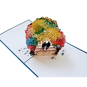 iGifts And Cards Gay Rainbow Wisteria Flower Tunnel 3D Pop Up Greeting Card - Romantic, Engagement, Anniversary, Wedding, Pride, Lovers, Grooms, LGBT
