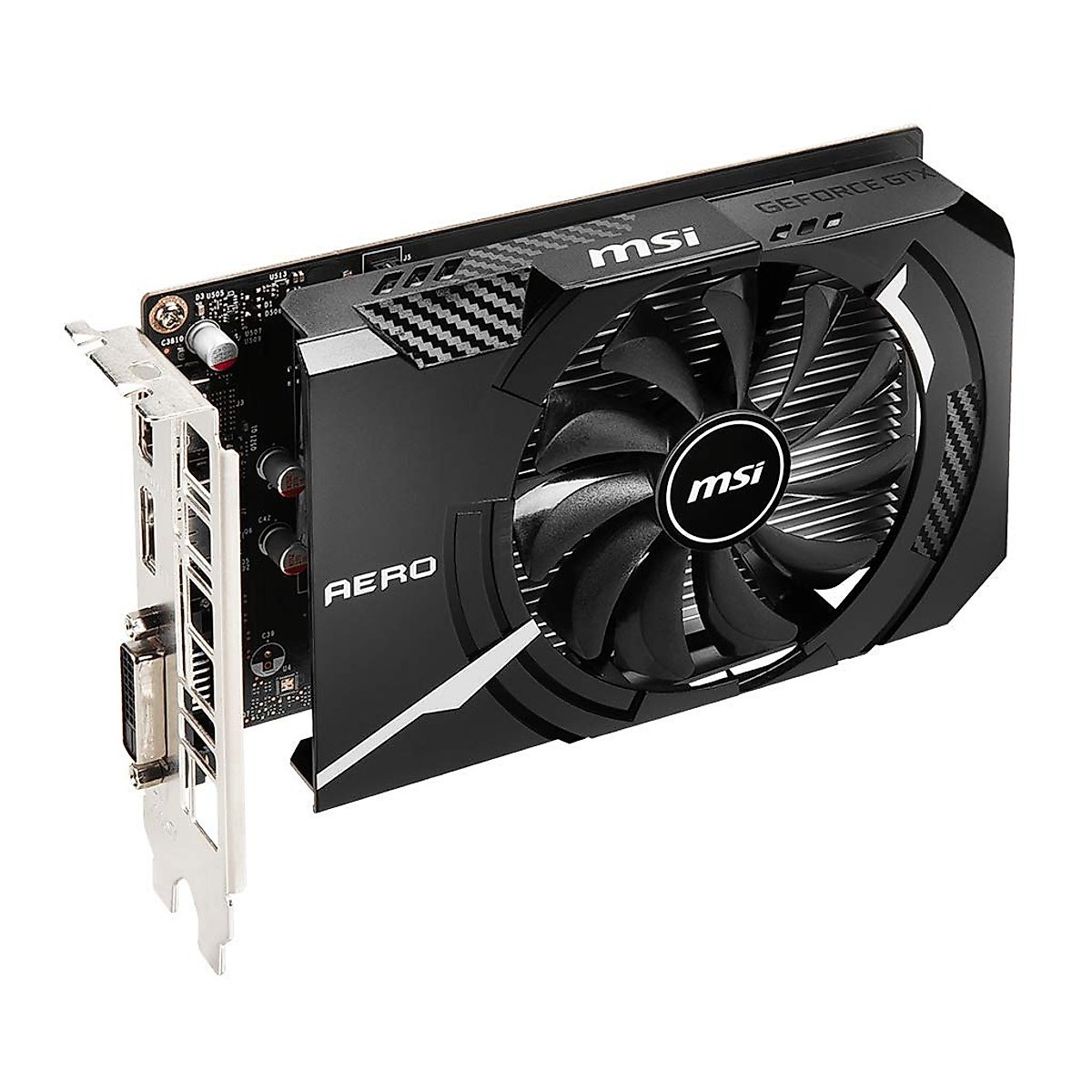 MSI Gaming GeForce GTX 1650 128-Bit HDMI/DP/DVI 4GB GDRR6 HDCP Support DirectX 12 VR Ready OC ITX Graphics Card (GTX 1650 D6 AERO ITX OC)