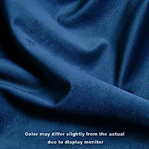 Duhome Velvet Bar Stools Set of 2, Bar Chairs Set Counter Height Bar Stool Adjustable Swivel Island Stools for Kitchen Pub, Dark Blue