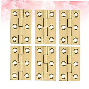 Housoutil 12 PCS Heavy Duty Hinges Door Hinges Spring Hinge Cabinet Hinges Brass Hinges Bearing Cabinet Hinge Hinges for Door Interior Hinges Wooden Box Silent Door Jewelry Box Copper Door