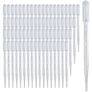 Zkupanx 100 PCS 3ML Pipette Dropper - Disposable Plastic Dropper Pipette for Accurate Liquid Transfer, Excellent Suction, Pipettes for Essential Oils, Resin, Crafts, Labs, Kids Activities, DIY Art