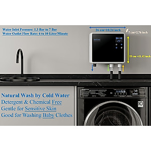SantiCleana Ozone Laundry Washer System - 2 Outlets! - Stainless Sprayer - Black Hose