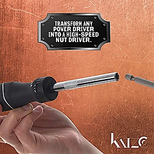 Katzco Magnetic Bit Holder Extensions - 3 Piece Set - 2, 4, and 6 Inch - for Drills, Socket Adapters, Automotive Maintenance, Shops, Mechanics, Household Use, DIY, Repair Work, and More