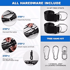 Odoland Spider Web Tree Swing, Outdoor Saucer Net Swing, 900D Oxford Platform Swing for Kids Adult, Backyard Round Flying Swing with Hanging Ropes Straps and Turnbuckle 30in Black