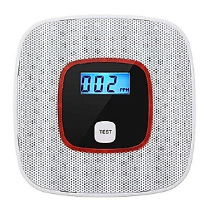 Carbon Monoxide Alarm Detector - with Digital LCD Display and Voice Warning Battery powered