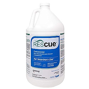 REScue One-Step Disinfectant Cleaner & Deodorizer, For Veterinary Use, Animal Shelters, Pet Foster Homes, Kennels, Litter Box, Concentrate, 1-Gallon
