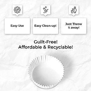 FattyBee 200 Pcs Pets White Disposable Feeding Bowls Liner, Disposable Pet Bowls, Small Paper Bowls/Liners, Paper Liner for Small Cat Bowl, Cat Dishes for Wet Food, Feral Cat Feeding Station