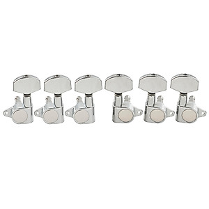 Musiclily Pro 3+3 Epi Style Sealed Guitar Tuning Pegs Keys Machine Heads Tuners Set for Les Paul Style Electric Guitar, Big Button Chrome