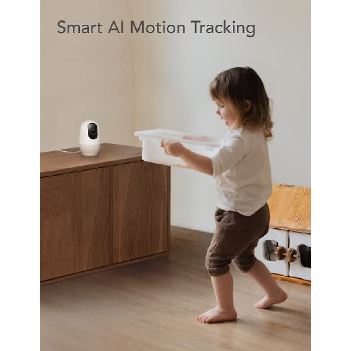 nooie Baby Camera Monitor, 2K Baby Monitor with Camera and Audio, 2.4Ghz WiFi Baby Monitor for Smartphone APP Control, Pet Camera, Motion and Sound Detection, HD Night Vision, SD or Cloud Storage