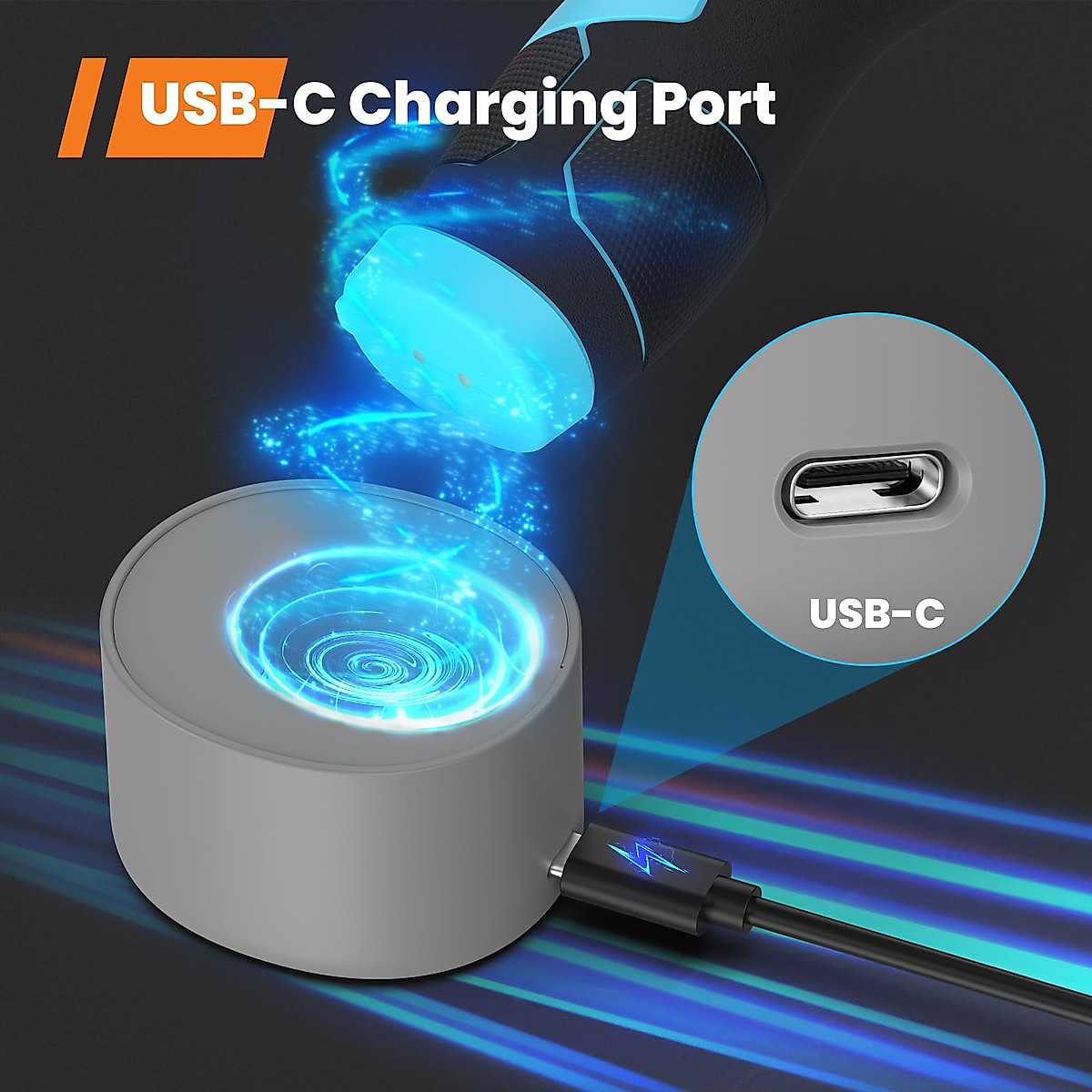 Cordless Hot Glue Gun, GoGonova 15s Fast Preheating Glue Gun, 5Ah Built-in Battery Hot Melt Glue Gun, Smart Power-Off, Kit with 25 Pcs Premium Mini Glue Sticks and USB-C Charging Port