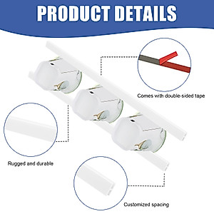 6 Pack Yogurt Organizer for Fridge, 20 Capacity Yogurt Holder for Refrigerator with Adhesive Tapes, 12" Long Fridge Yogurt Organizer Customizable to Fit Multiple Yogurt Sizes, Yogurt Fridge Organizer