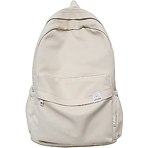 LELEBEAR Difa Backpack, Difas Bear Backpack, Kawaii Solid Color Backpack Cute Aesthetic Backpack, Large capacity Casual Rucksack (White)