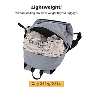 TABITORA Travel Luggage Organizer Hanging Packing Cubes Portable Hanging Shelves Carry on Closet for Suitcase with 2 Hooks,Collapsible(Beige,S)