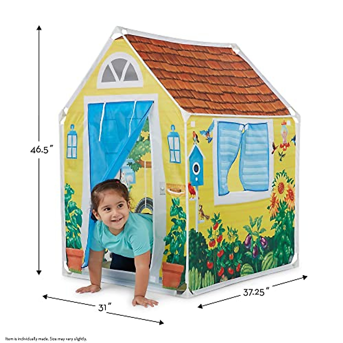 Melissa & Doug Cozy Cottage Fabric Play Tent and Storage Tote