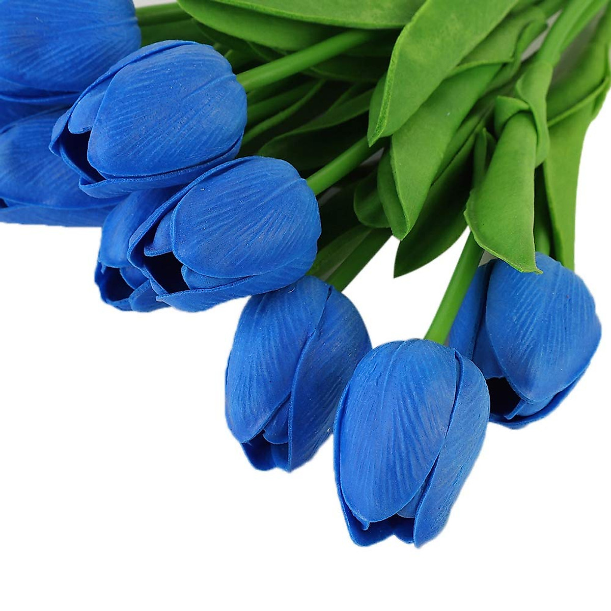 10PCS Artificial Flowers Bend Randomly PU Plastic Tulip Artificial Flowers Real Touch Silk Flower for Wedding Bridal Party Home Holidays Garden Birthday Office Décor DIY