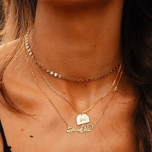 NONTAI Gold SWIFT Necklace Taylor Inspired Necklace for Women, SWIFTIE Outfit Jewelry Taylor Choker Necklace For Eras Music