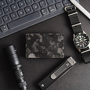 Ridge Wallets for Men - Slim Minimalist Wallet For Men, Front Pocket Wallets for Men, RFID Wallet For Men - Card Holder Wallet Forged Carbon