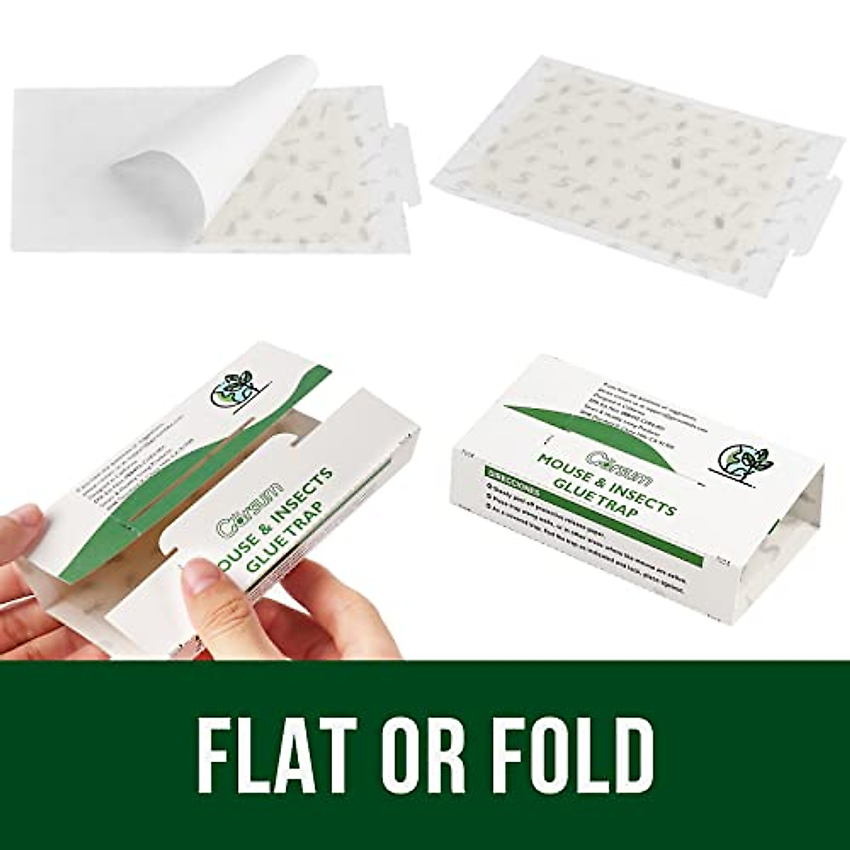 Garsum 6 Pack Mouse Traps Indoor Sticky Glue Board for Mice Roach Spiders Snakes Pest Trap