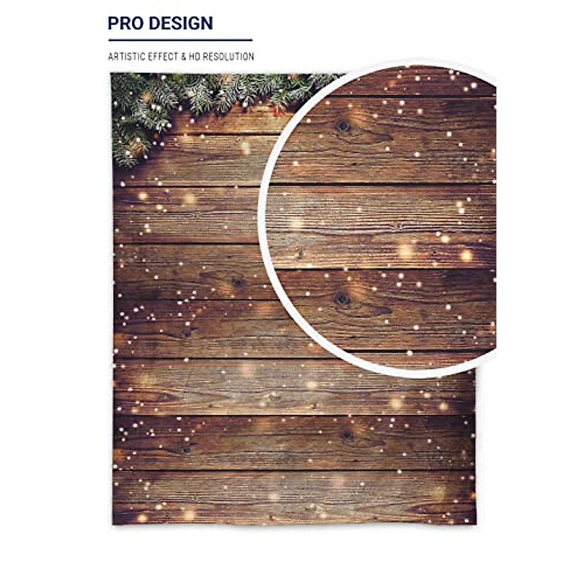 Allenjoy 8x10ft Snowflake Gold Glitter Christmas Wood Wall Photography Backdrop Xmas Rustic Barn Wooden Floor Background for Children Portrait Photo Studio Booth Photobooth Photographer Prop