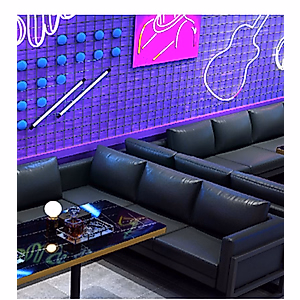 1987vroma Create The Perfect Atmosphere with Our Bar Music Set and Stylish Restaurant Furniture Combo! (Double Sofa)