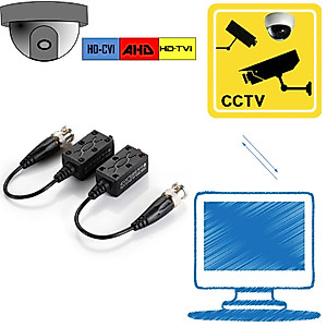 VIMVIP [Upgraded 4 Pairs Split Joint Mini CCTV BNC HD-CVI/TVI/AHD Passive Video Balun Transceiver