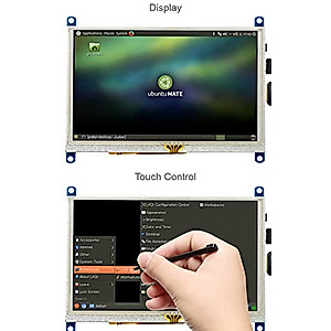 waveshare Raspberry Pi 800X480 5inch HDMI LCD G Resistive Touch Screen LCD HDMI Interface Supports Multi Mini-PCs and Multi Systems Raspberry Pi Banana Pi