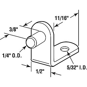 Prime-Line U 10169 1/4 Inch, Nickel Plated Shelf Support (8 Pack)