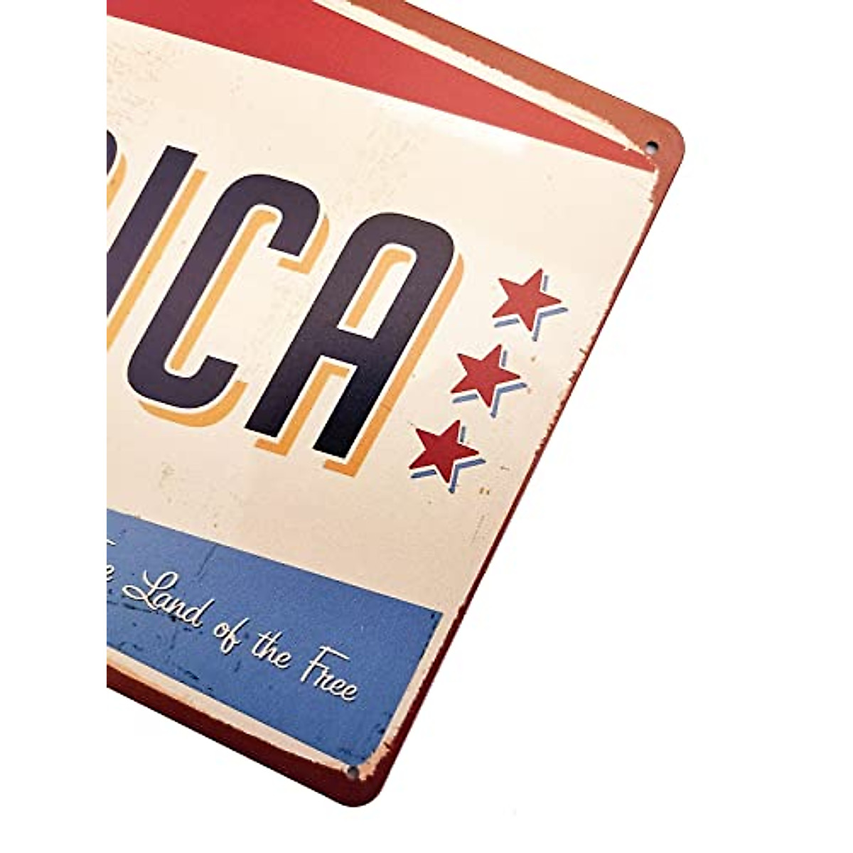 ERLOOD Made in America Retro Metal Vintage Tin Sign 12 x 8