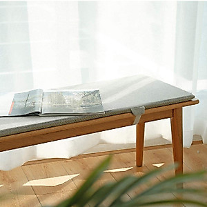 Outdoor Indoor Bench Cushions,Non-Slip Bottom with Ties Japanese Long Dining Chair Cushion Bay Window Cushion Patio Coffee 351803cm(14711inch)