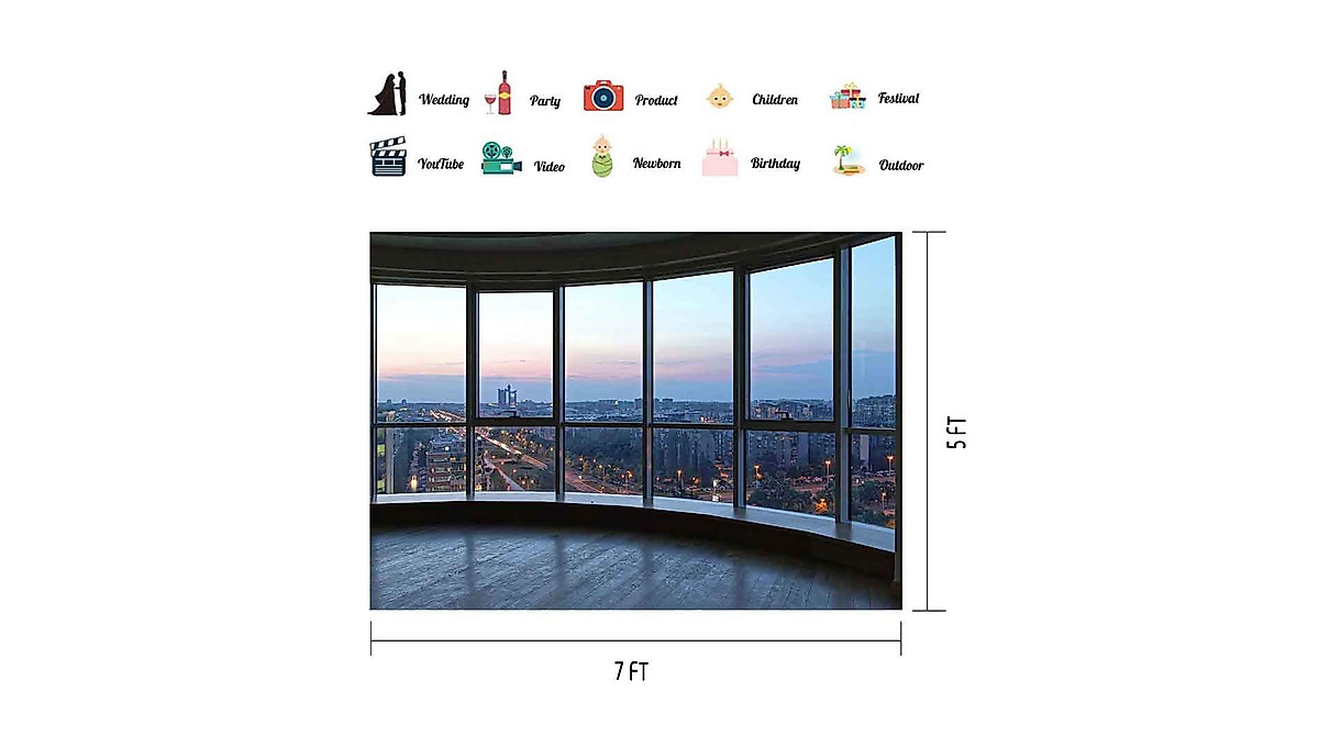 EOA 7x5FT Office Backdrop for Urban Photoshoots
