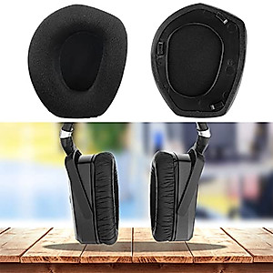 Geekria Comfort Velour Replacement Ear Pads for Sennheiser RS165, RS175, HDR165, HDR175, RS185, HDR185, RS195, HDR195 Headphones Ear Cushions, Headset Earpads, Ear Cups Repair Parts (Plastic Ring)
